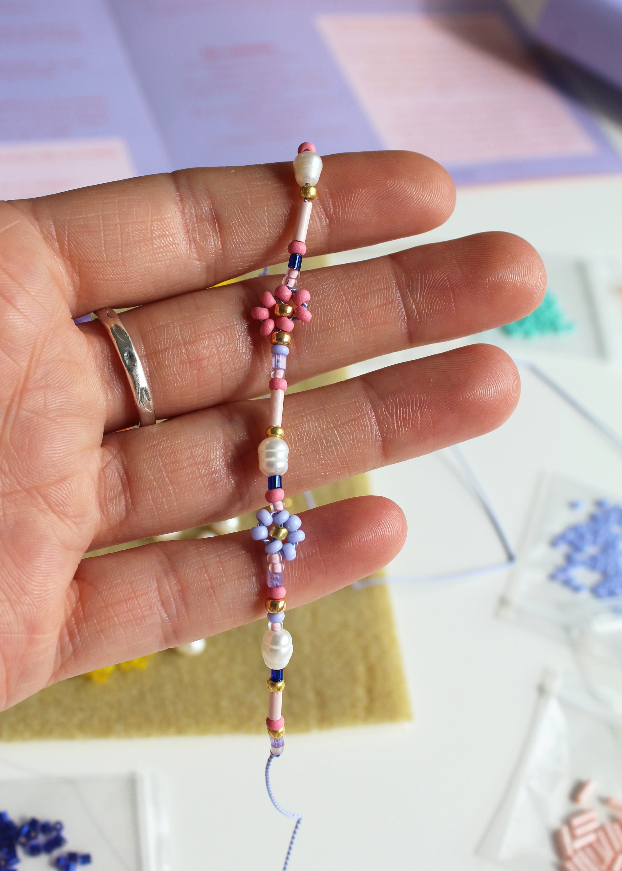 DIY Freshwater Pearl Beaded Bracelet Kit - Etsy