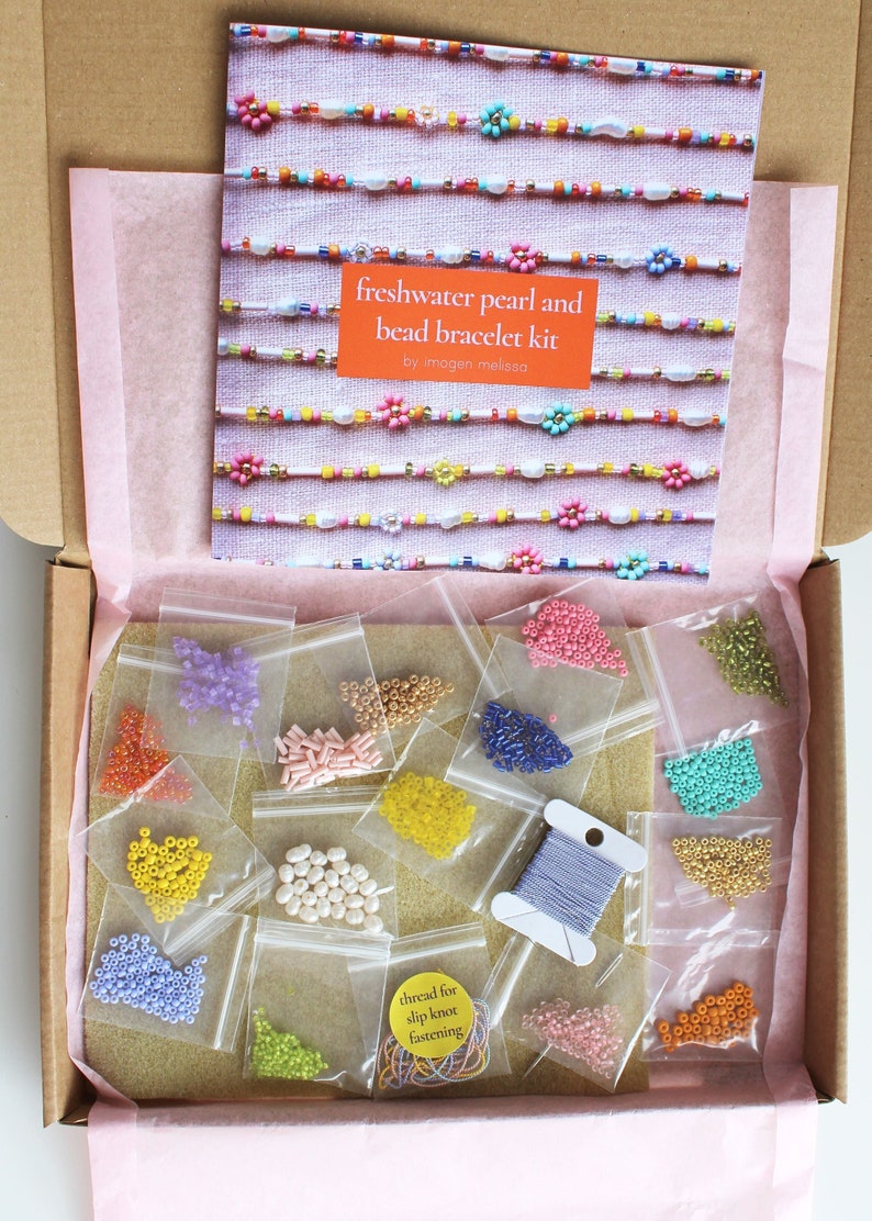 DIY Freshwater Pearl Beaded Bracelet Kit - Etsy