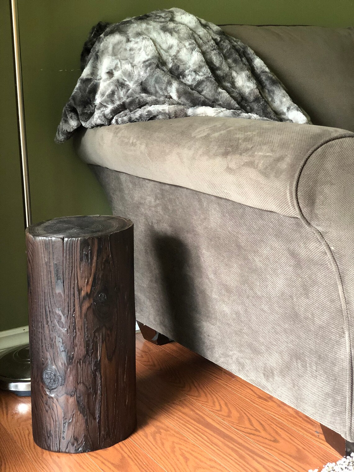Charred Stump Stool End Table Cedar Shou Sugi Ban Yuki - Etsy