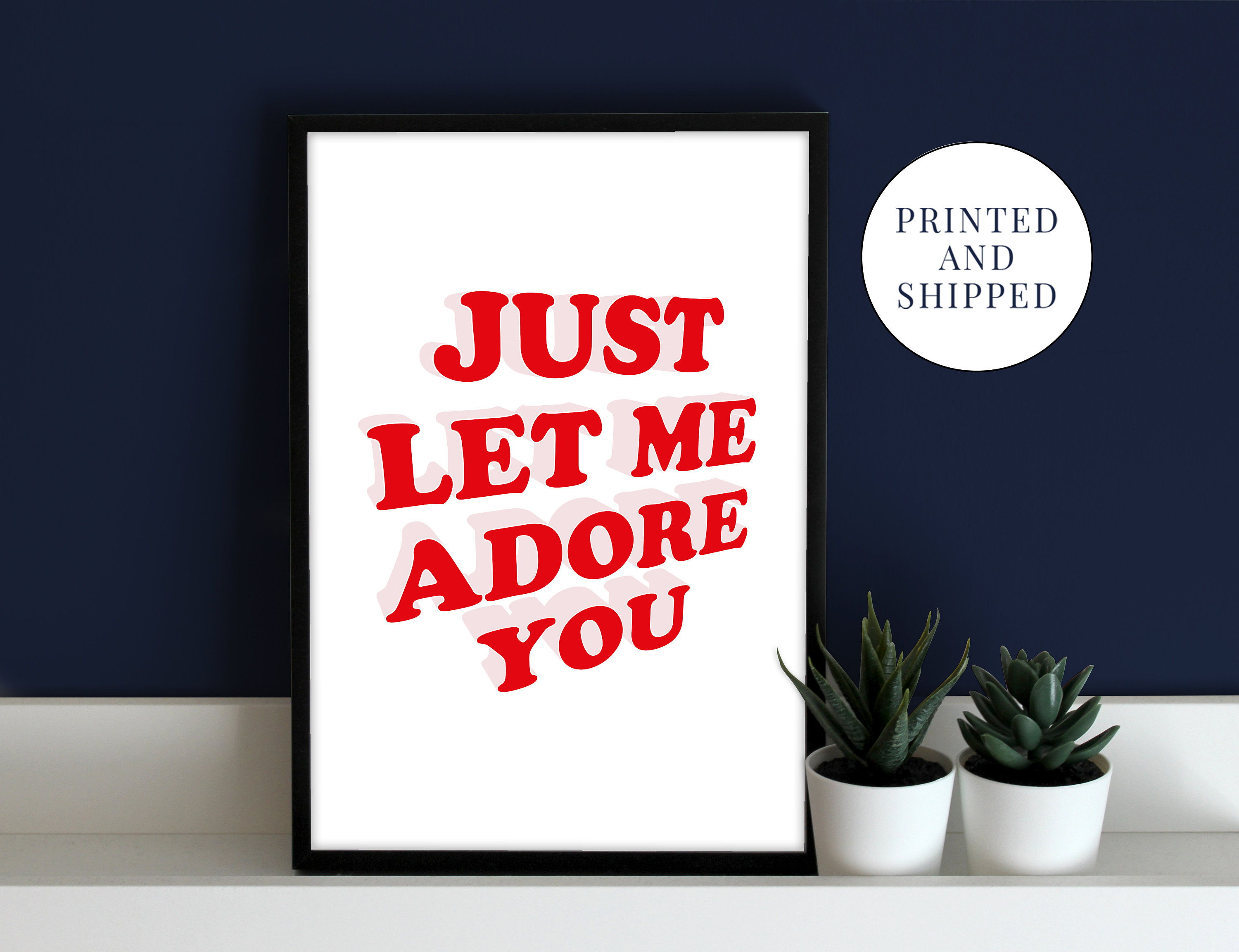 Just Let Me Adore You Print Harry Styles Lyrics Graphic Wall - Etsy UK
