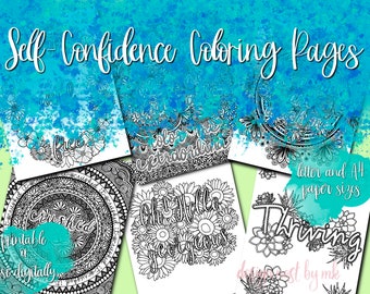 Confidence Coloring Pages | Etsy