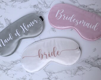 Personalized Sleep Masks Great for Dance, Parties, Cheer, Bridesmaids ...