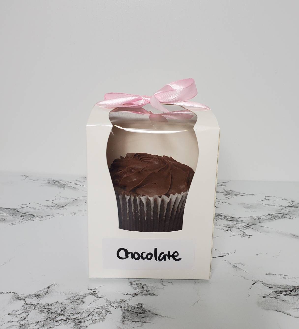 Single Cupcake Favor Box, Individual Cupcake, Party Favor, Glossy White ...