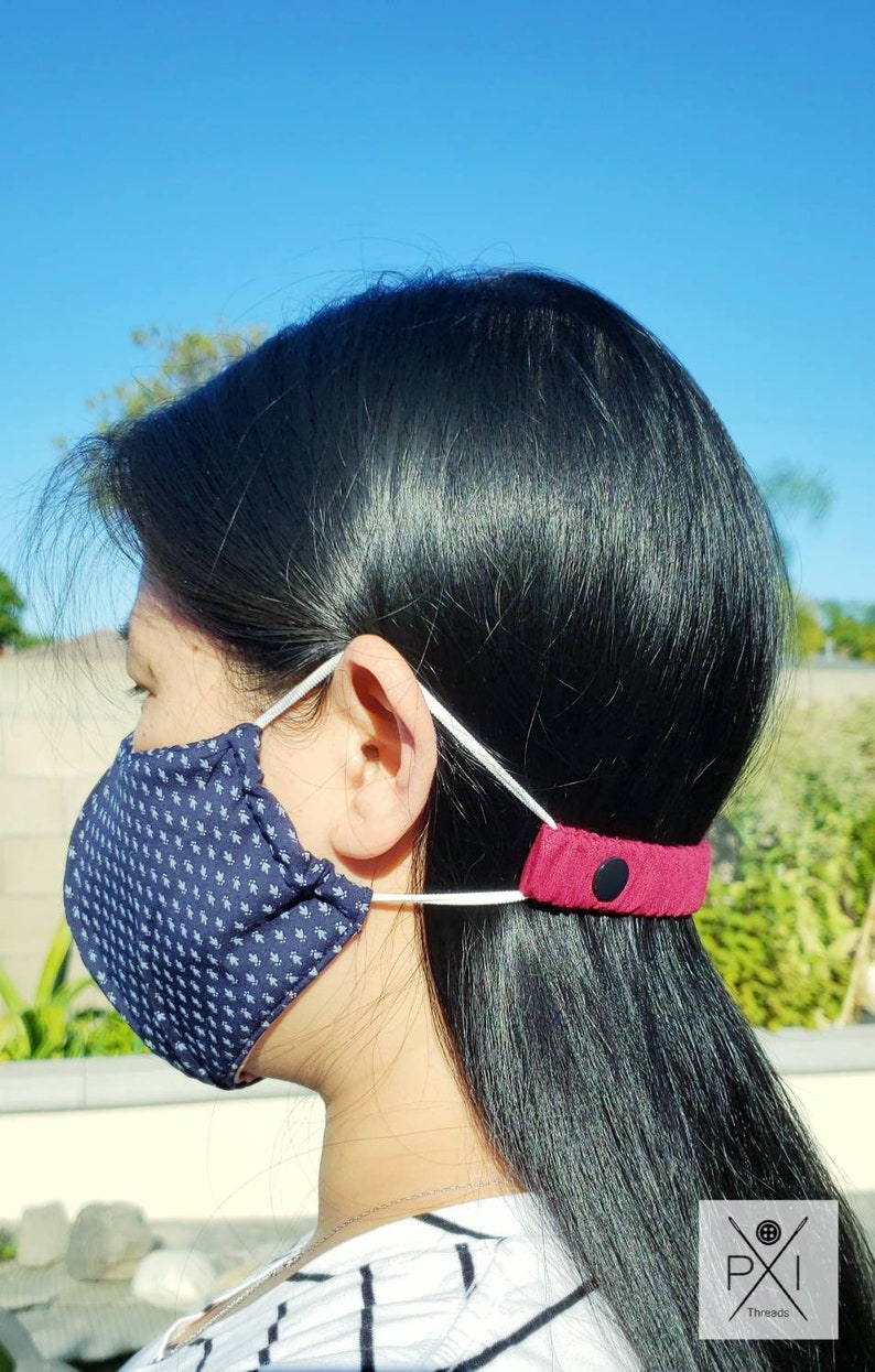 Face Mask Elastic Ear Savers | Snap Button Mask Extenders - Etsy