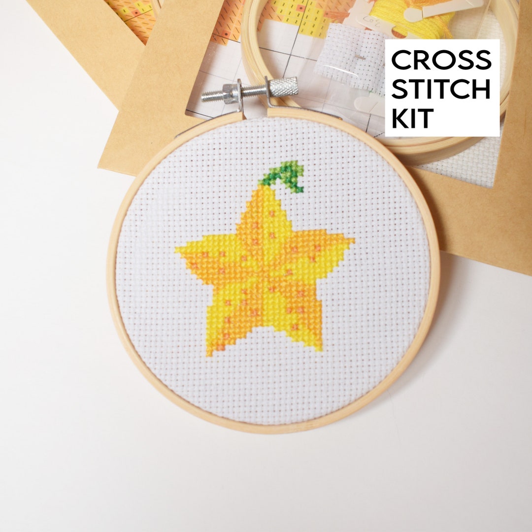 Kingdom Hearts Paopu Fruit DIY Cross Stitch Kit, Star Fruit Craft Kit ...