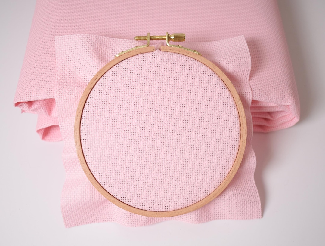 14 Count Pink Aida Cloth, Light Pink Color Aida Cloth, 14 Count Pink ...