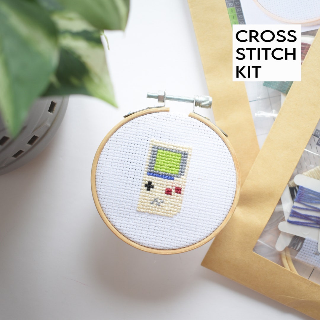 Game Boy Original Console DIY Mini Cross Stitch Kit, 3inch Beginner ...