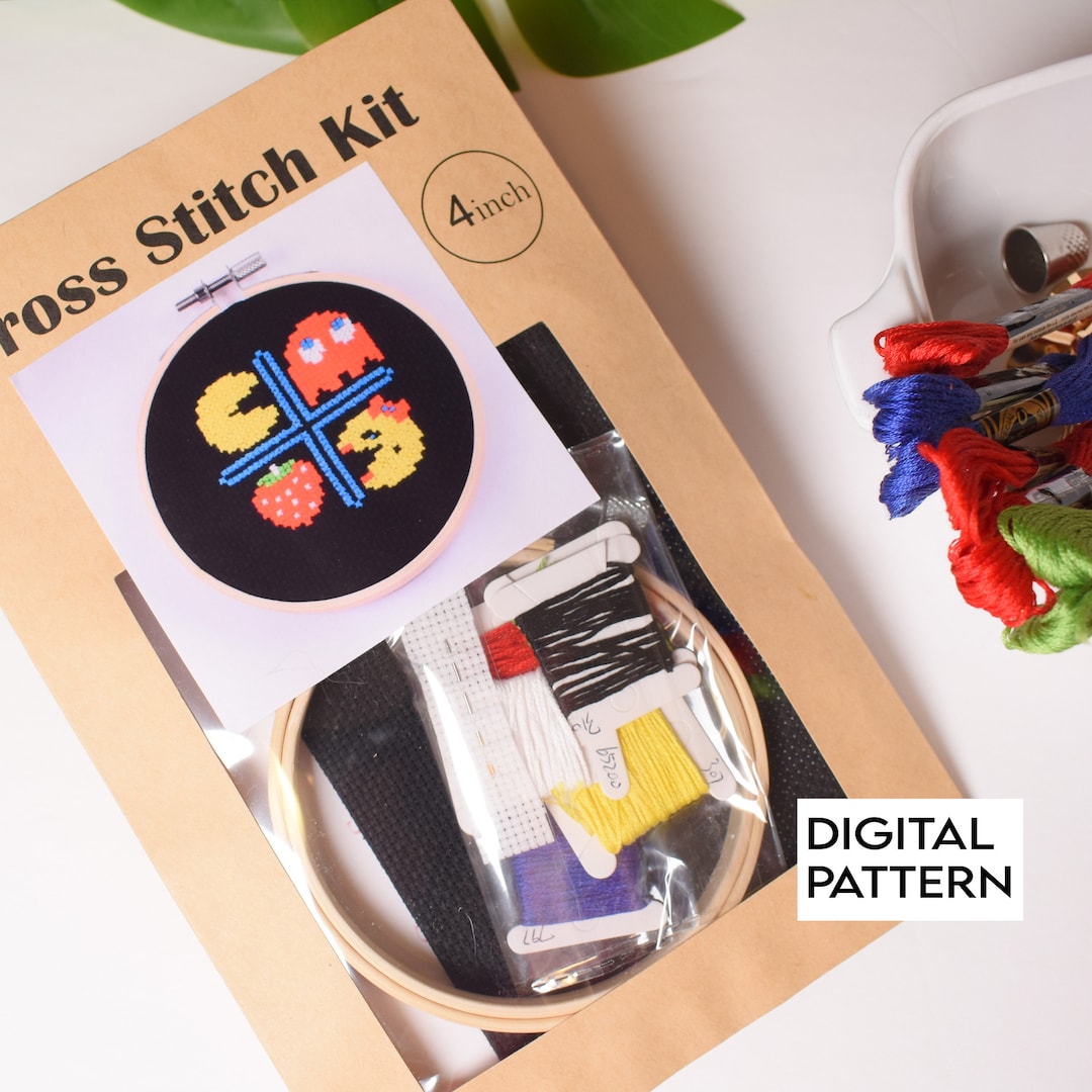 Pac-man Cross Stitch Pattern, Ms. Pac Man Digital Download, Retro Game ...