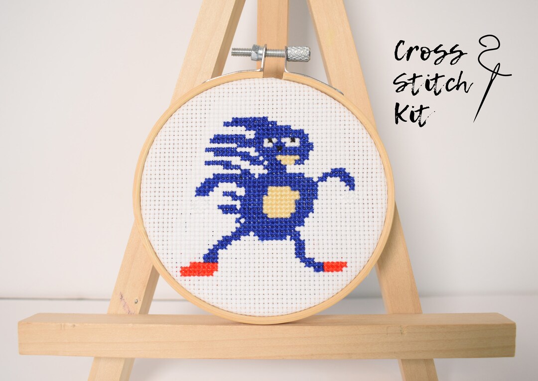 Sonic Cross Stitch Kit Sonic Embroidery Kit Sonic Gift - Etsy