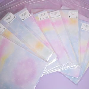 14ct Rainbow Aida Cross Stitch Fabric, 14 Count Pastel Printed Aida ...