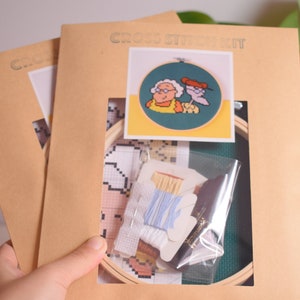 Courage the Cowardly Dog Beginner DIY Cross Stitch Kit, Counted Cross ...