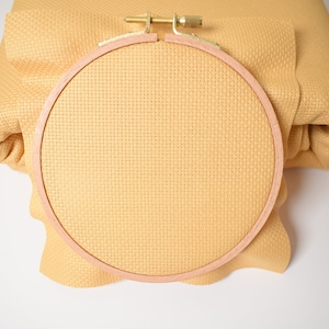 14 Count Mustard Yellow Aida Cloth, Yellow Cross Stitch Fabric, Gold ...