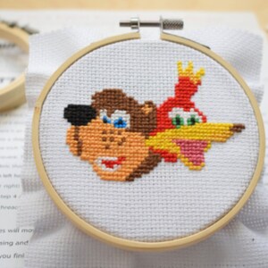 Banjo Kazooie Cross Stitch DIY Kit, Beginner Friendly Game Cross Stitch ...
