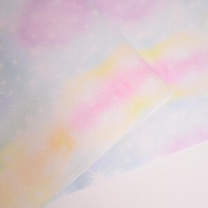 14ct Rainbow Aida Cross Stitch Fabric, 14 Count Pastel Printed Aida ...
