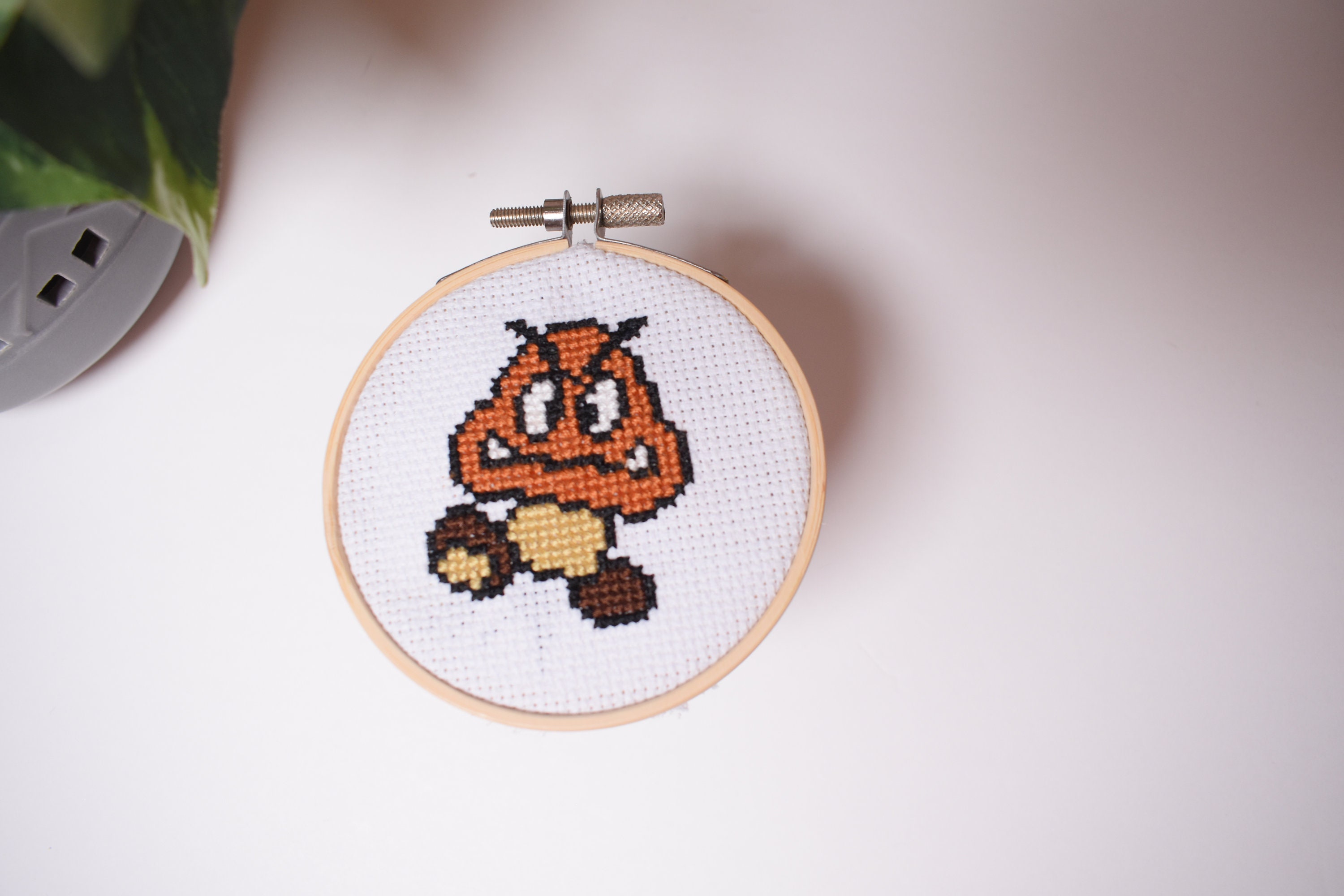 Super Mario Cross Stitch Kit, Goomba Kit, 3inch Mini Cross Stitch Kit ...