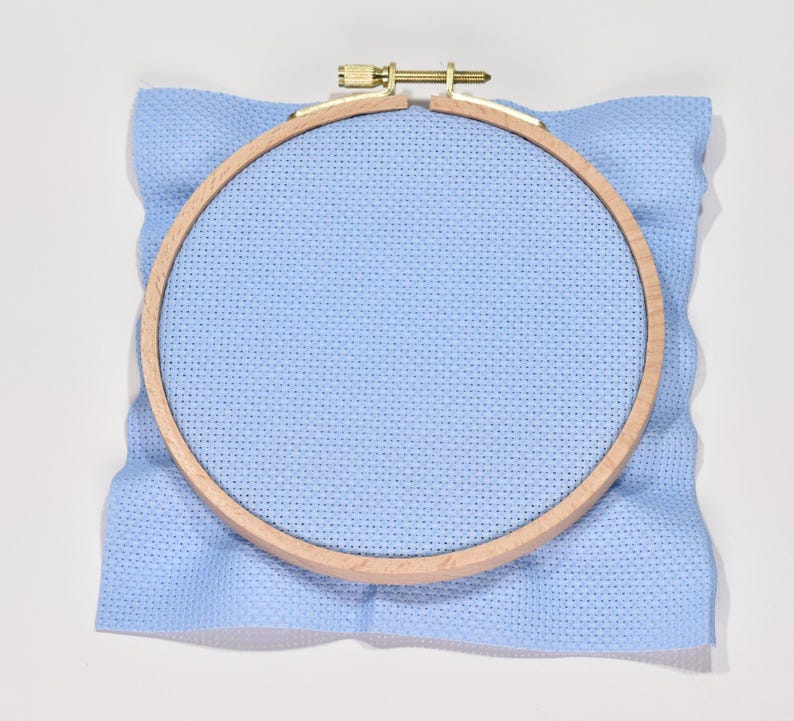 14 Count Blue Aida Cloth, Light Blue, 14ct Sky Blue, Pastel Blue Cross ...