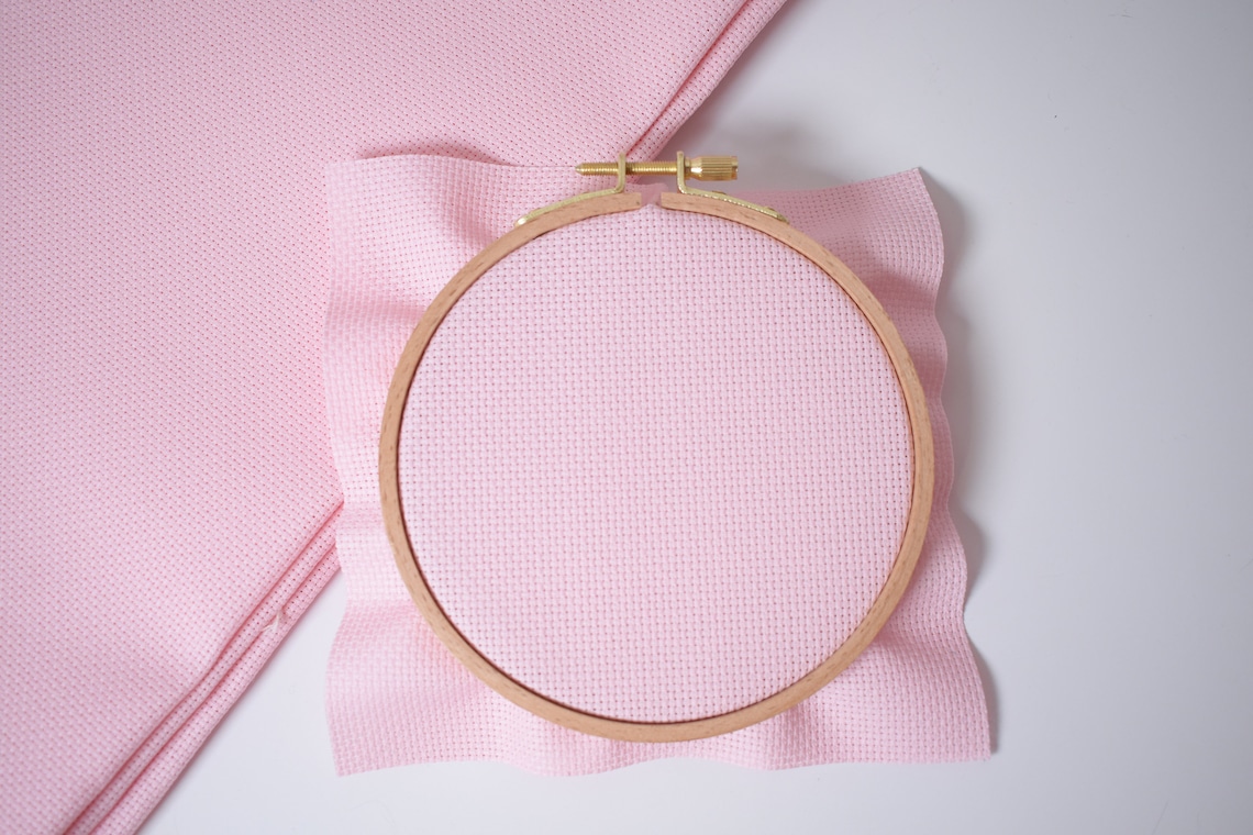 14 Count Pink Aida Cloth, Light Pink Color Aida Cloth, 14 Count Pink ...