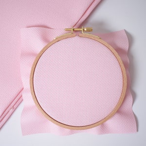 14 Count Pink Aida Cloth, Light Pink Color Aida Cloth, 14 Count Pink ...