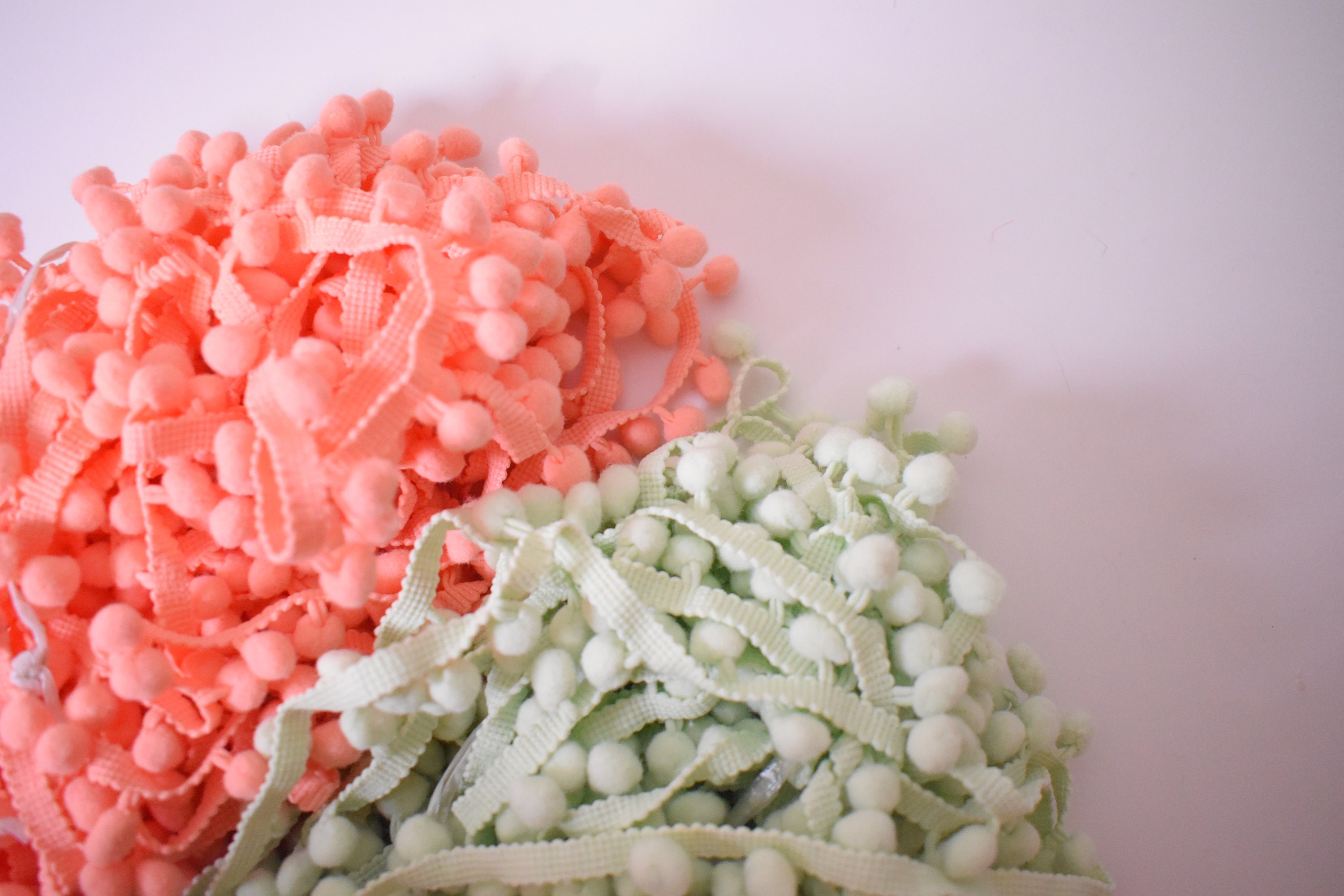 Mini Pom Pom Trim by the Yard, Small Puff Ball Trims, Apparel Sewing ...