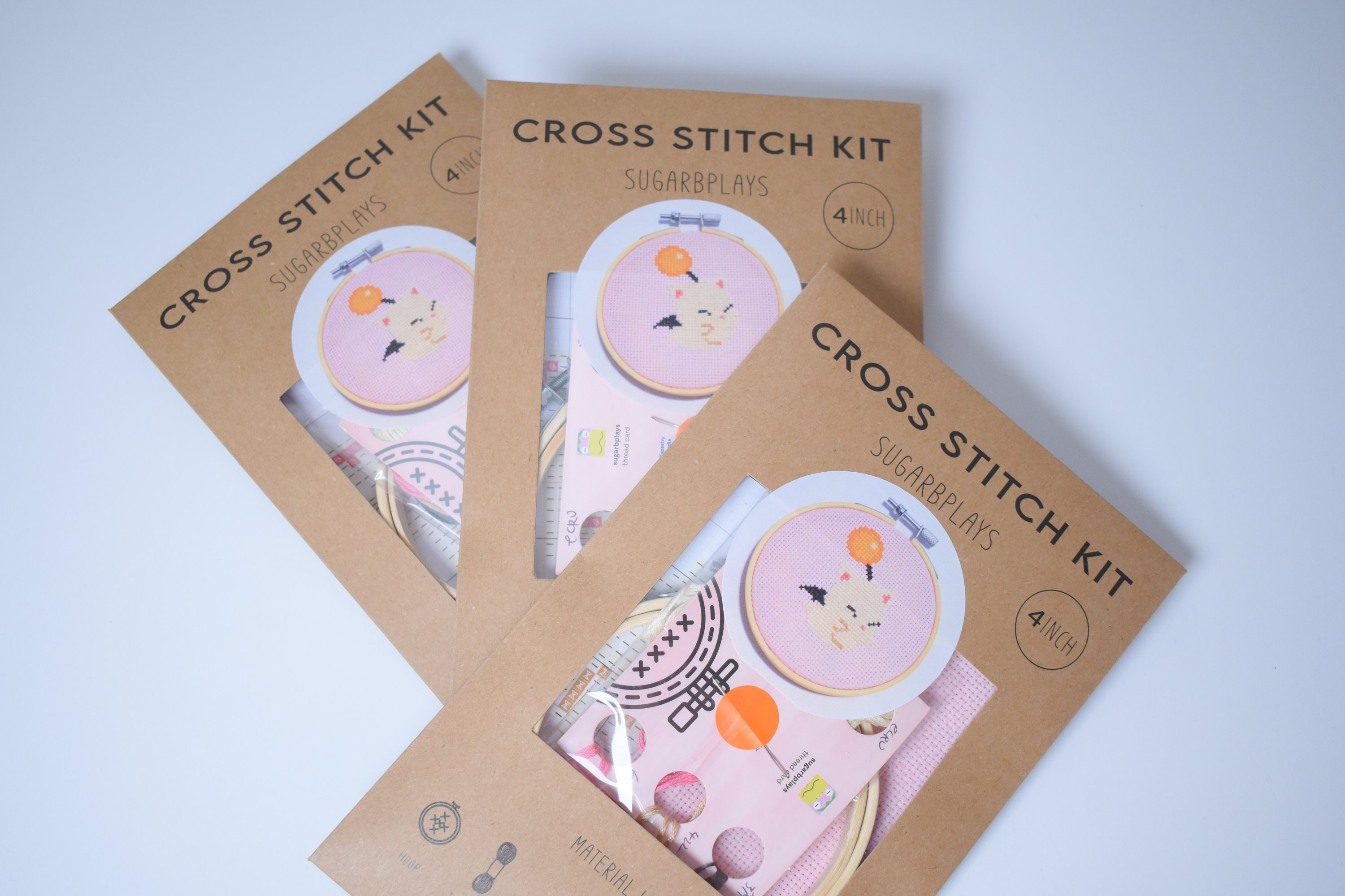 Moogle Cross Stitch Kit, Final Fantasy DIY Craft Kit, Beginner Friendly ...