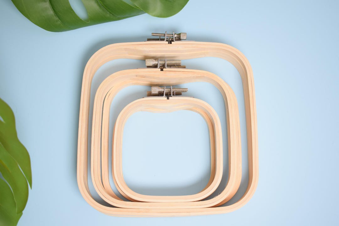 Set of 3 Square Embroidery Frame, Square Hoops, Square Cross Stitch ...