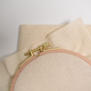 22ct Natural Antique Aida Cloth, 22ct Antique Raw Fiddlers Cross Stitch ...