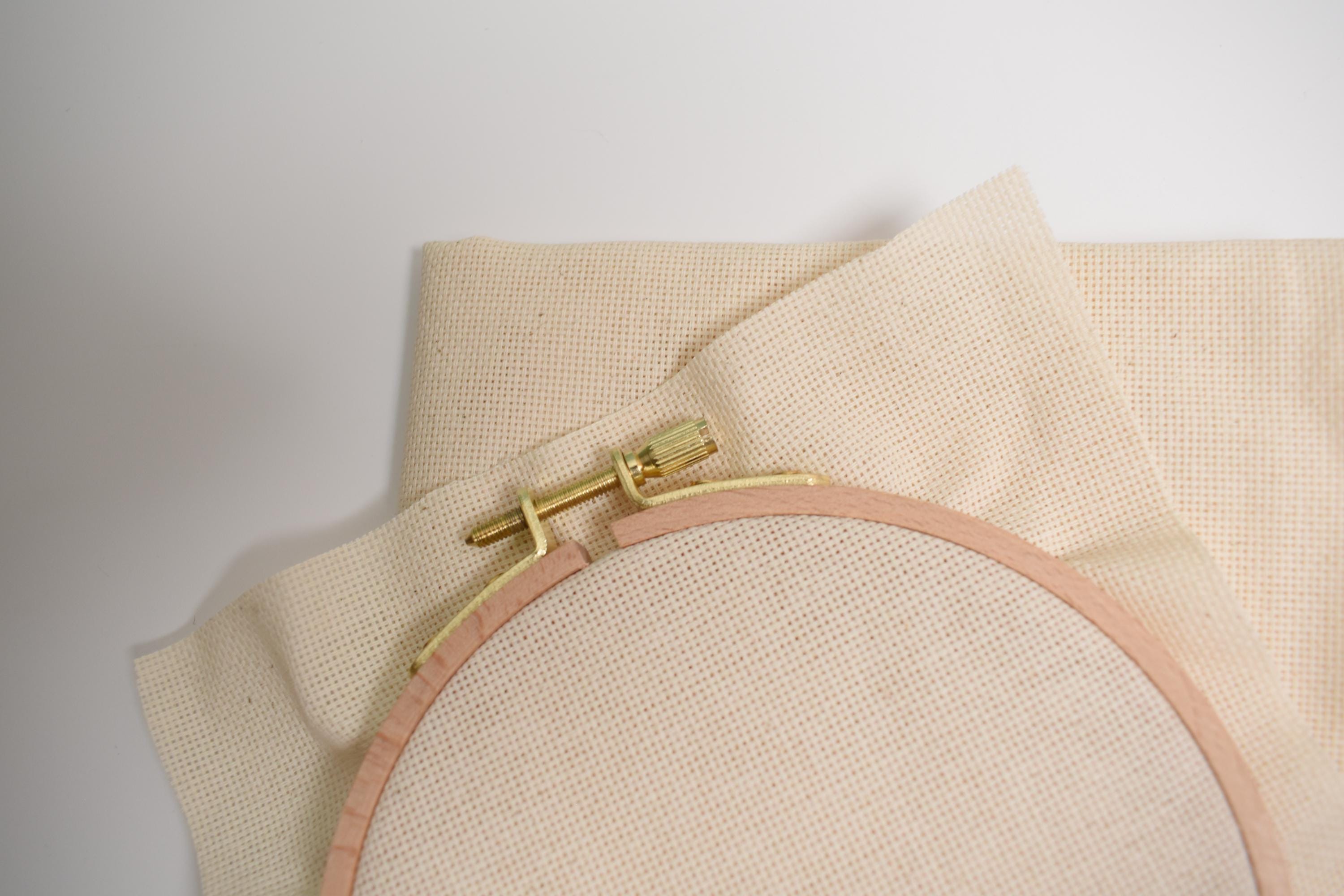 22ct Natural Antique Aida Cloth, 22ct Antique Raw Fiddlers Cross Stitch ...