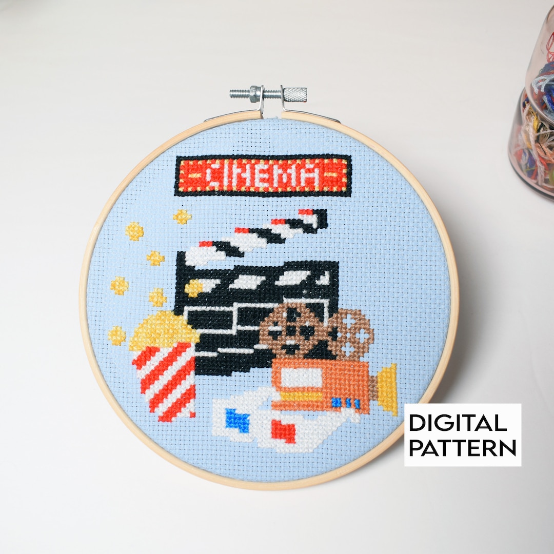Movie Cross Stitch Digital Pattern for Instant Download (6inch Size ...
