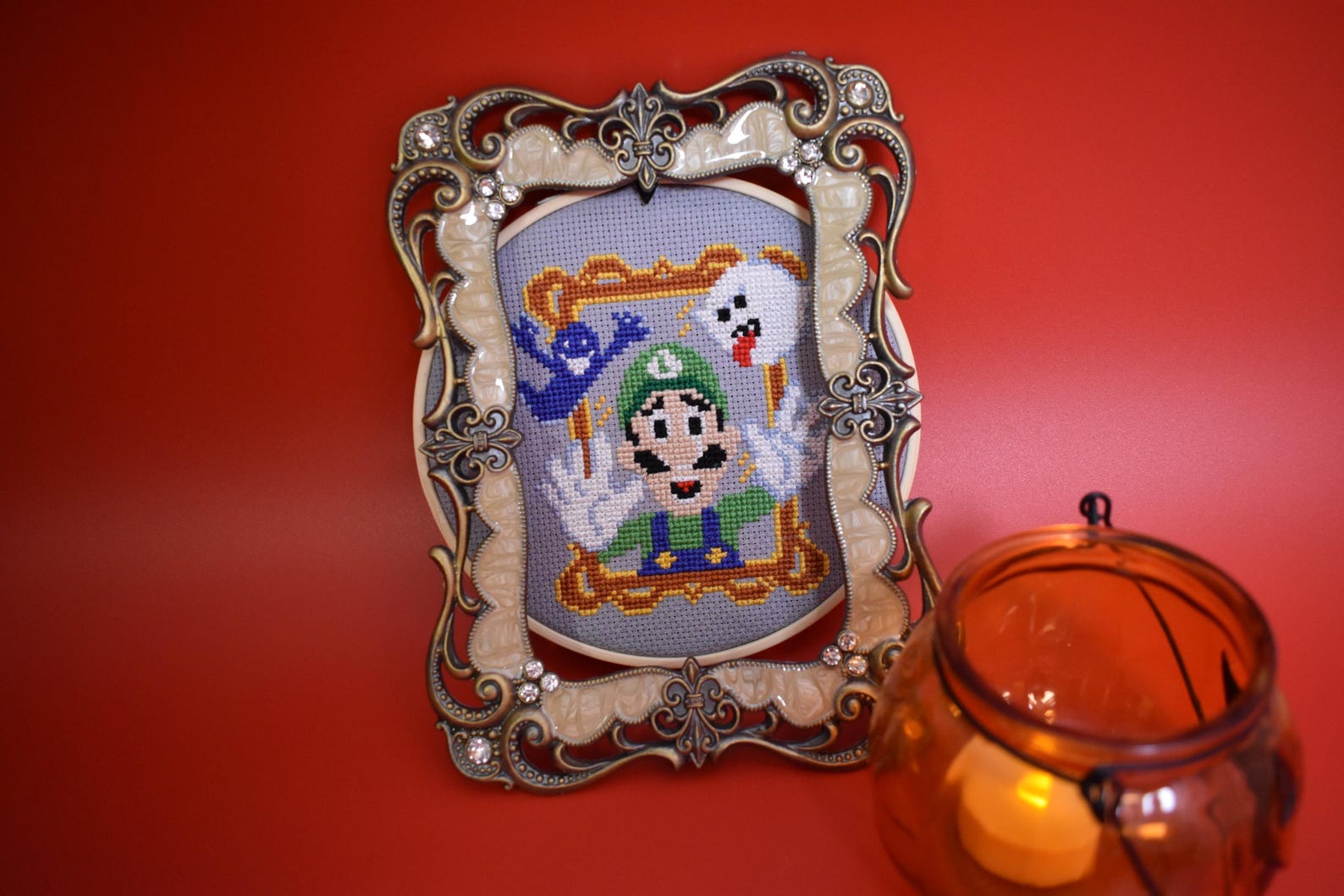 Luigi Mansion and Bowser Cross Stitch Bundle, Craft Gift Set, Super ...