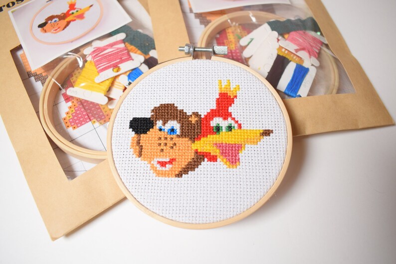Banjo Kazooie Cross Stitch DIY Kit, Beginner Friendly Game Cross Stitch ...