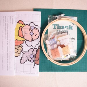 Courage the Cowardly Dog Beginner DIY Cross Stitch Kit, Counted Cross ...