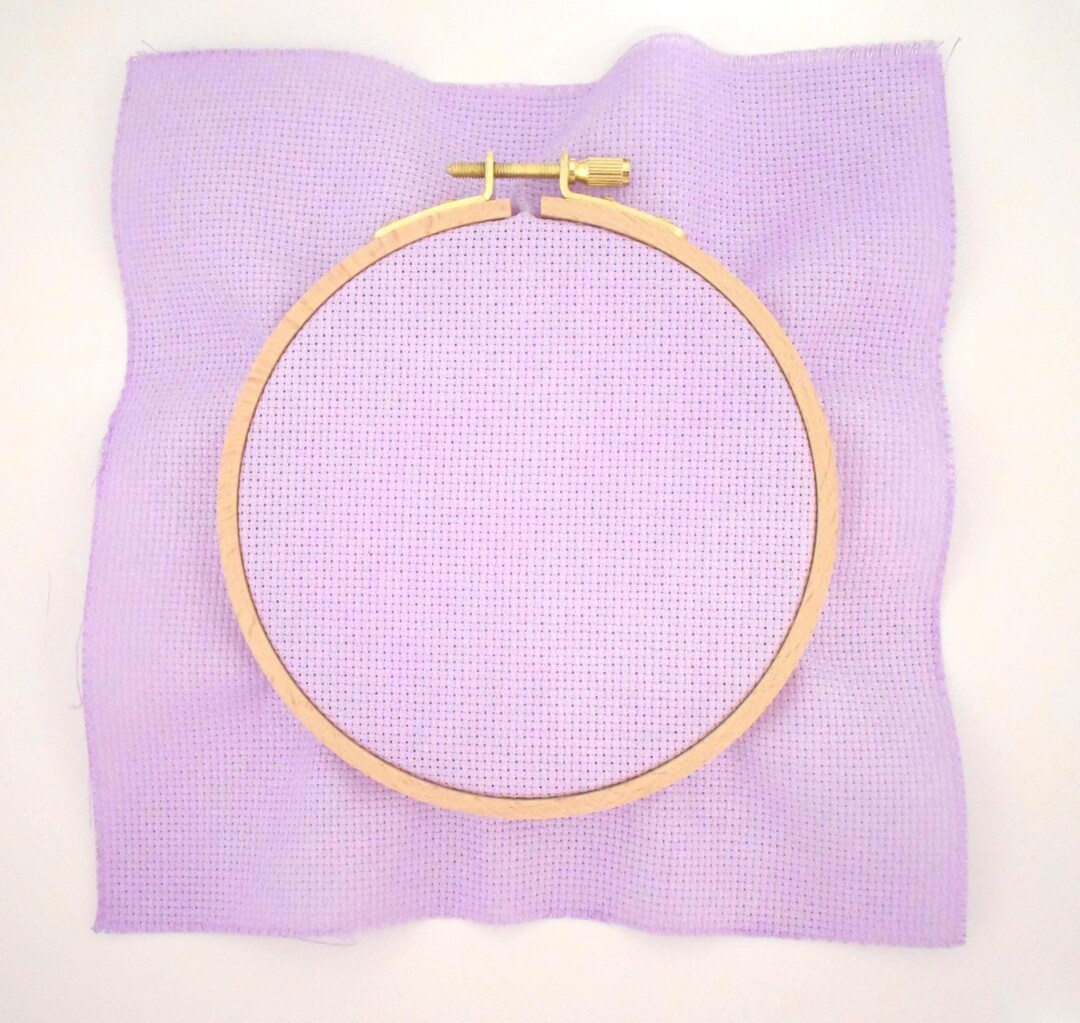 14 Count Hand Dyed Light Purple Aida Fabric, 14 Count Purple Hand Dyed ...