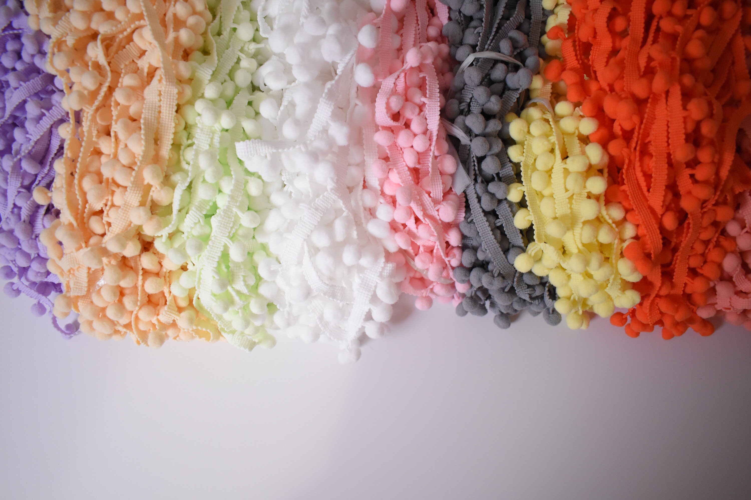 Mini Pom Pom Trim by the Yard, Small Puff Ball Trims, Apparel Sewing ...