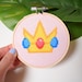 Princess Peach Cross Stitch Pattern, Super Mario Stitch Pattern, Pink ...