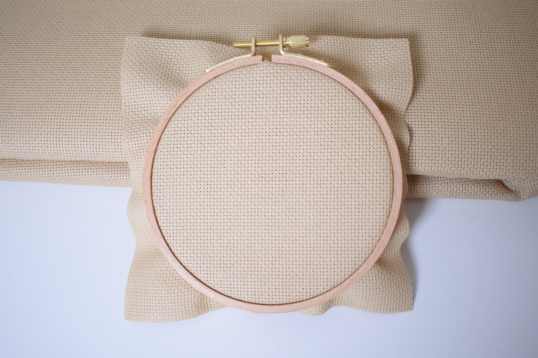 14 Count Tan/beige Aida Cloth, Sand Color Stitch Fabric, Oatmeal Color ...