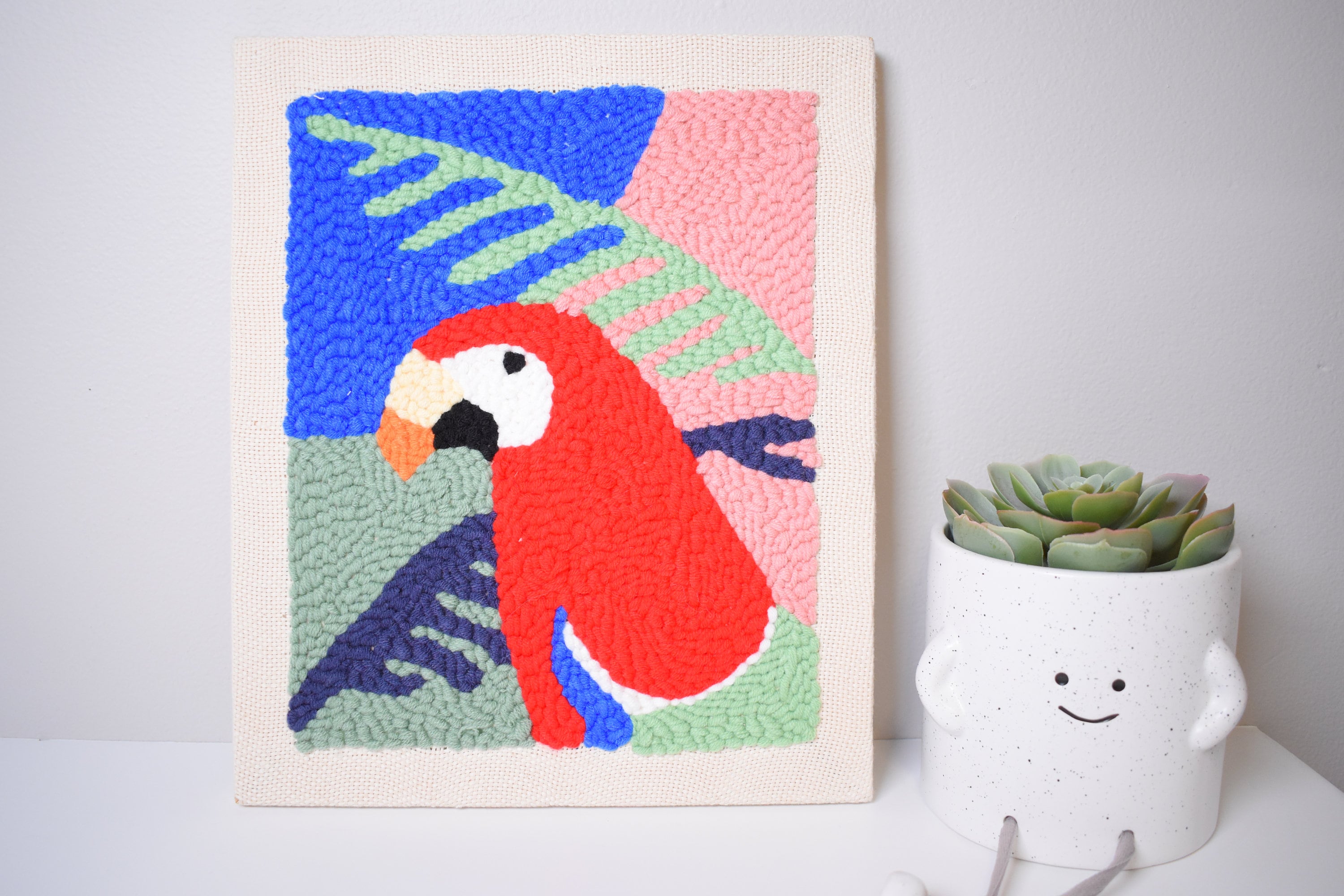 Beginner Punch Needle Kit Red Parrot Punch Needle DIY Gift - Etsy