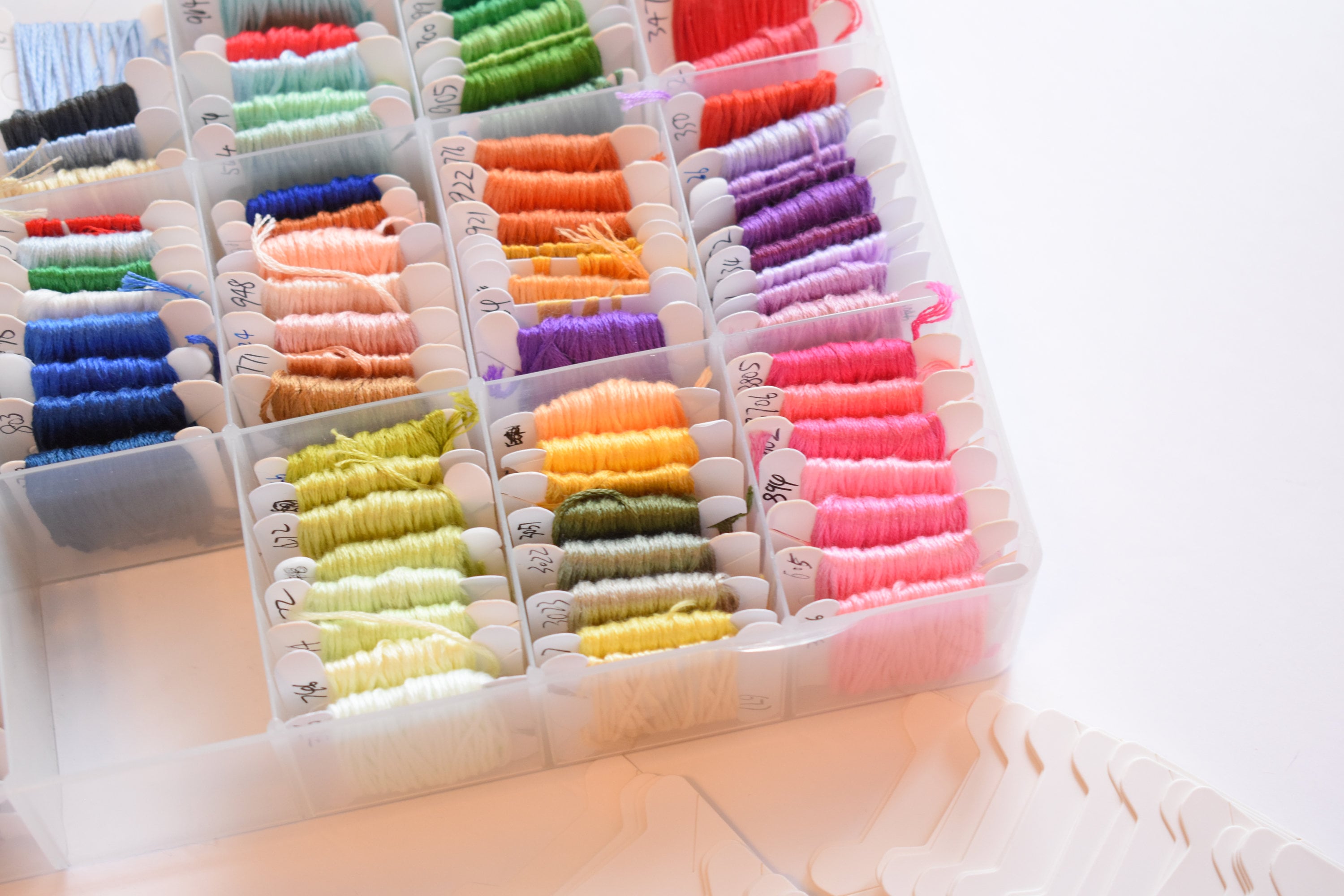 Cardboard Floss Bobbins for Thread Organizer, Eco Embroidery Floss ...
