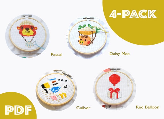 Animal Crossing Cross Stitch Pattern Bundle 4-pack Pascal - Etsy