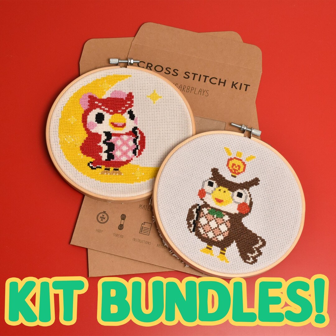 Animal Crossing Cross Stitch Kits Celeste and Blather Pack, Animal ...