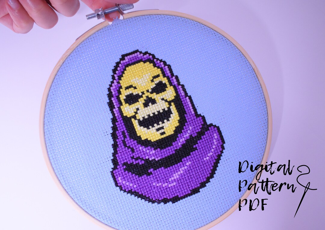 Skeletor Cross Stitch Pattern He-man Cross Stitch Digital - Etsy