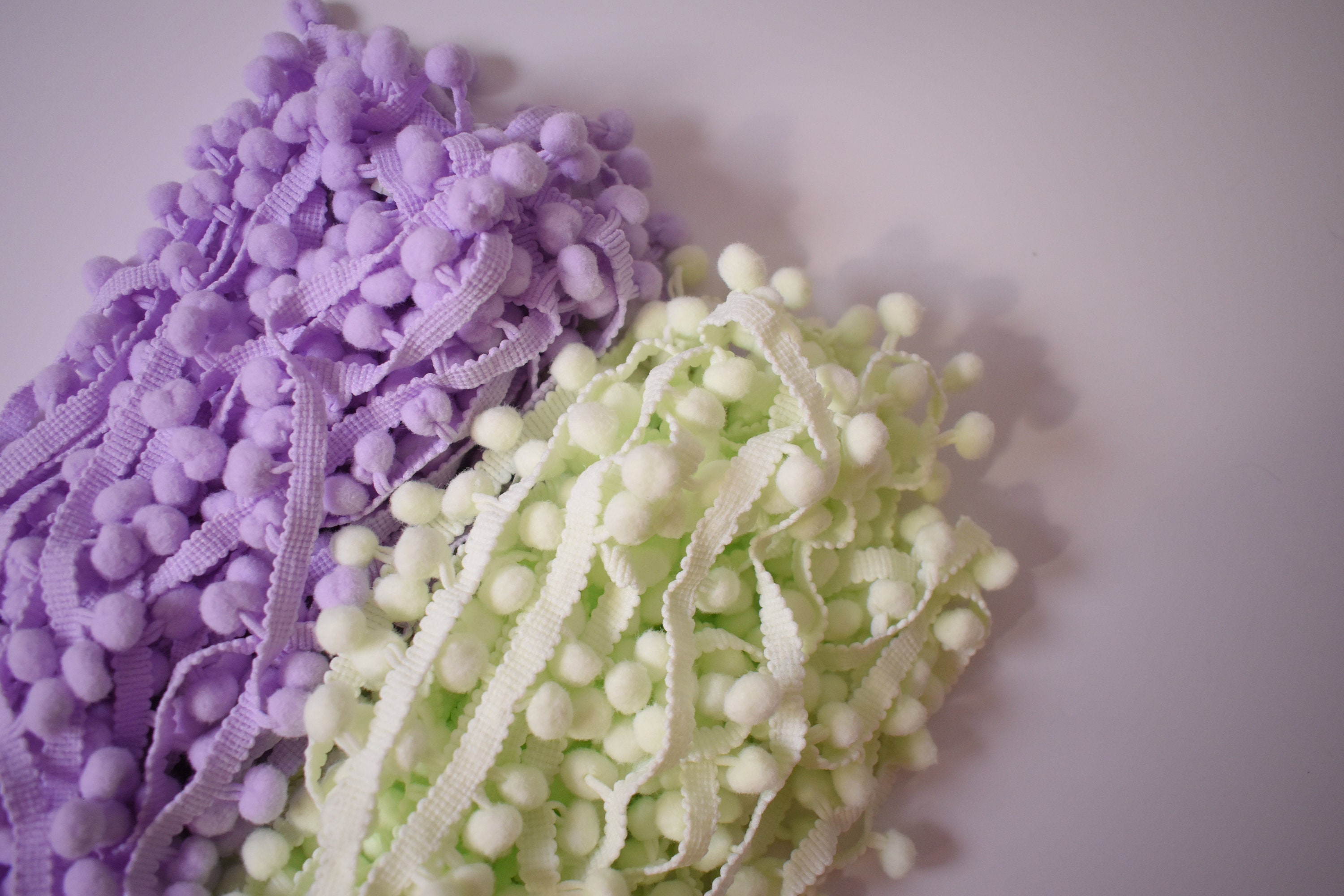 Mini Pom Pom Trim by the Yard, Small Puff Ball Trims, Apparel Sewing ...