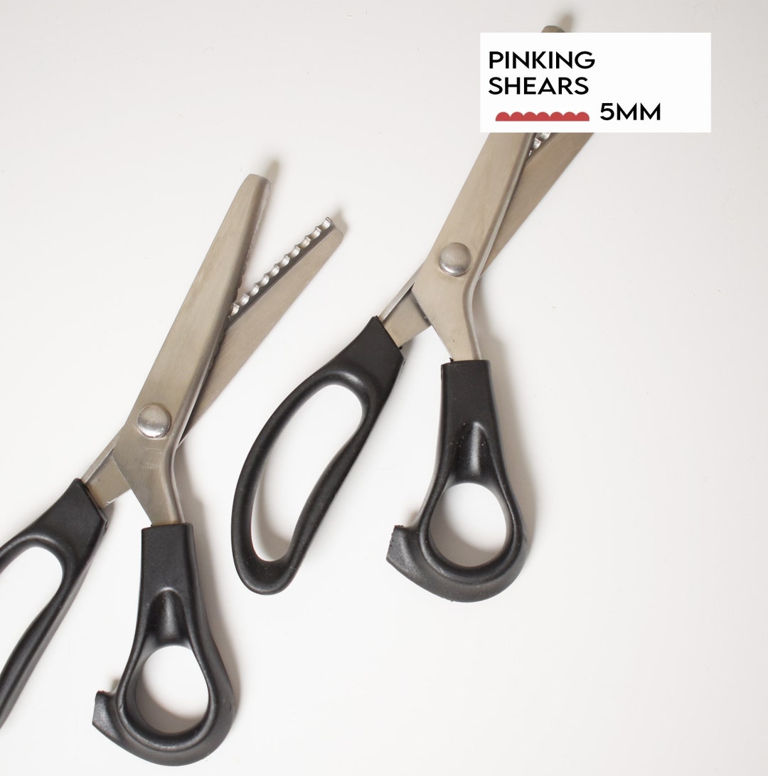 Stainless Steel Pinking Shears, 5mm Scallop Blades, Heavy Duty Scissors ...
