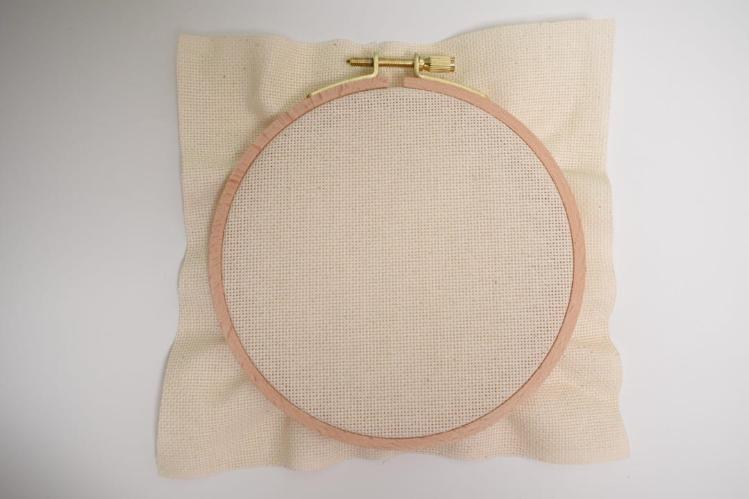 22ct Natural Antique Aida Cloth, 22ct Antique Raw Fiddlers Cross Stitch ...