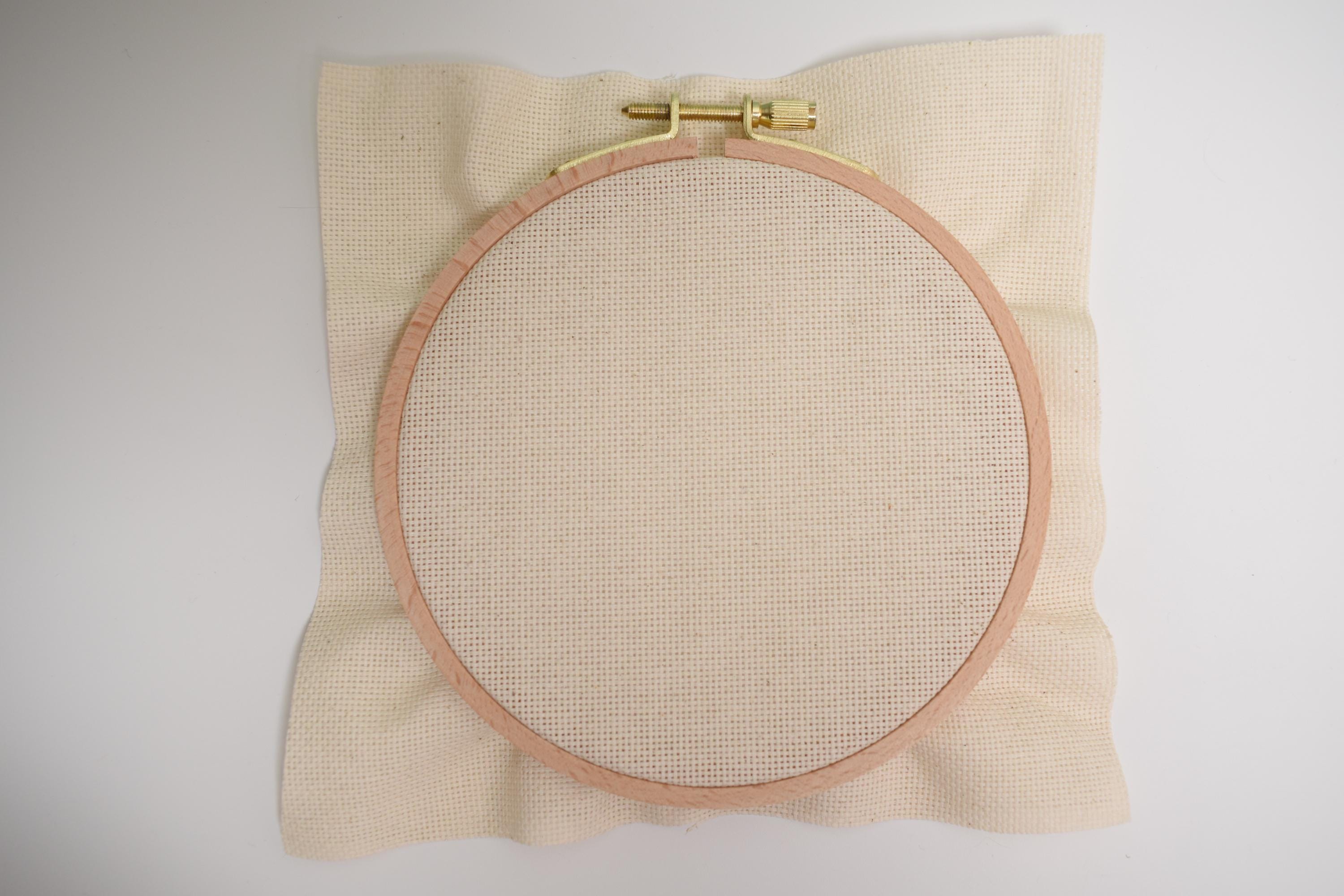 22ct Natural Antique Aida Cloth, 22ct Antique Raw Fiddlers Cross Stitch ...