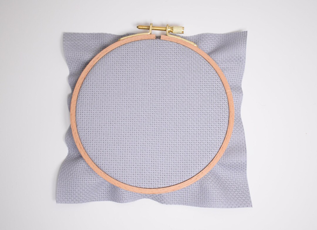 14 Count Dark Gray Aida Cloth, Dark Grey Cross Stitch Fabric, Iron Gray ...