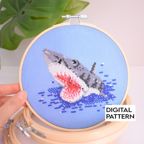 Jaws Embroidery - Etsy