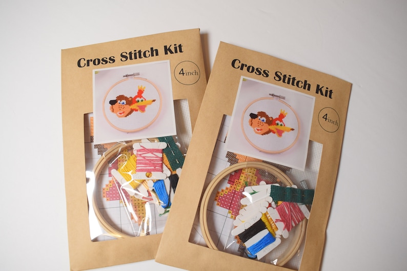 Banjo Kazooie Cross Stitch DIY Kit, Beginner Friendly Game Cross Stitch ...