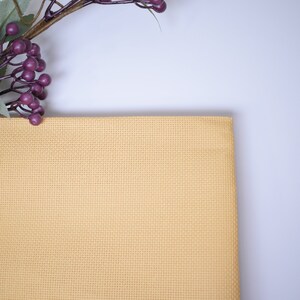 14 Count Mustard Yellow Aida Cloth, Yellow Cross Stitch Fabric, Gold ...
