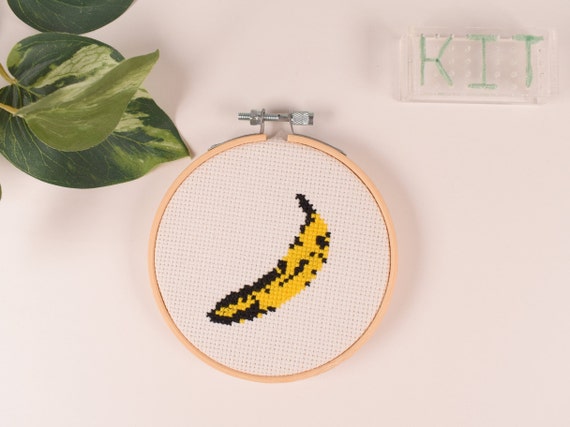 DIY Cross Stitch Kit for first time stitcher 4inch hoop | Etsy