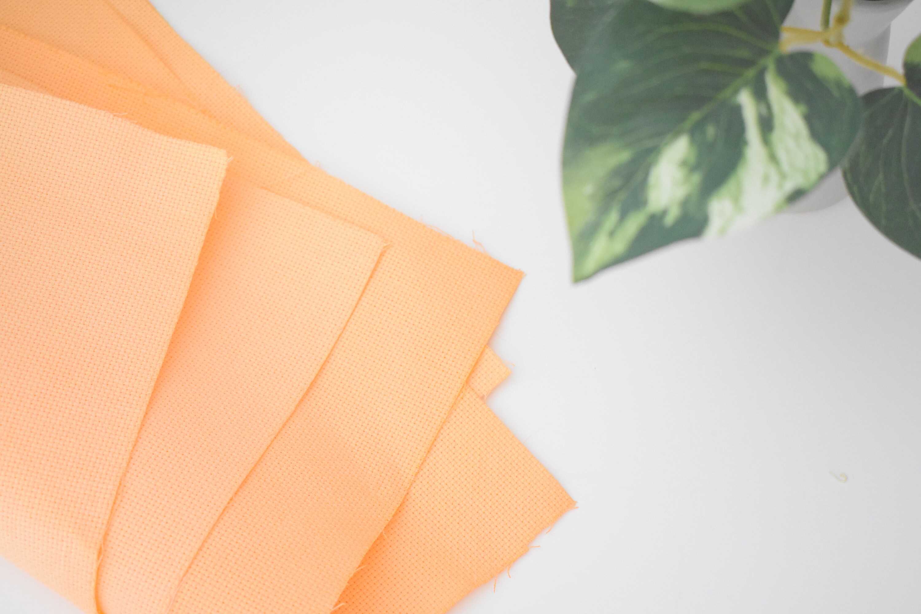 14 Count Bright Orange Aida Cloth, Vivid Tangerine, Hand Dyed Cross ...
